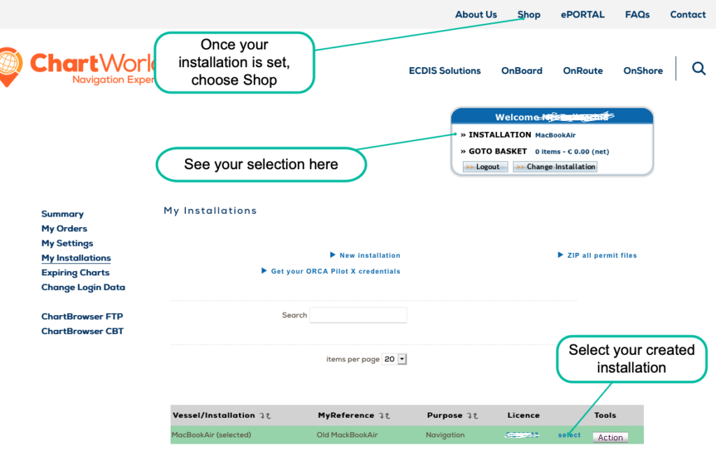 Chartworld.com how-to guide — NavStation